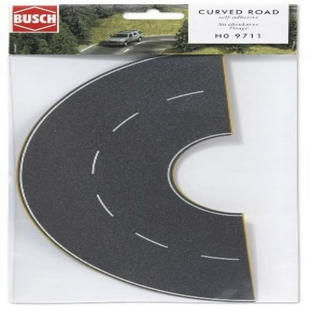 Busch 9711 HO Scale Asphalt Curved Road - Walmart.com