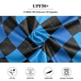Black and Blue Color Checkerboard Pattern Women's Rash Guard Shirts UPF ...