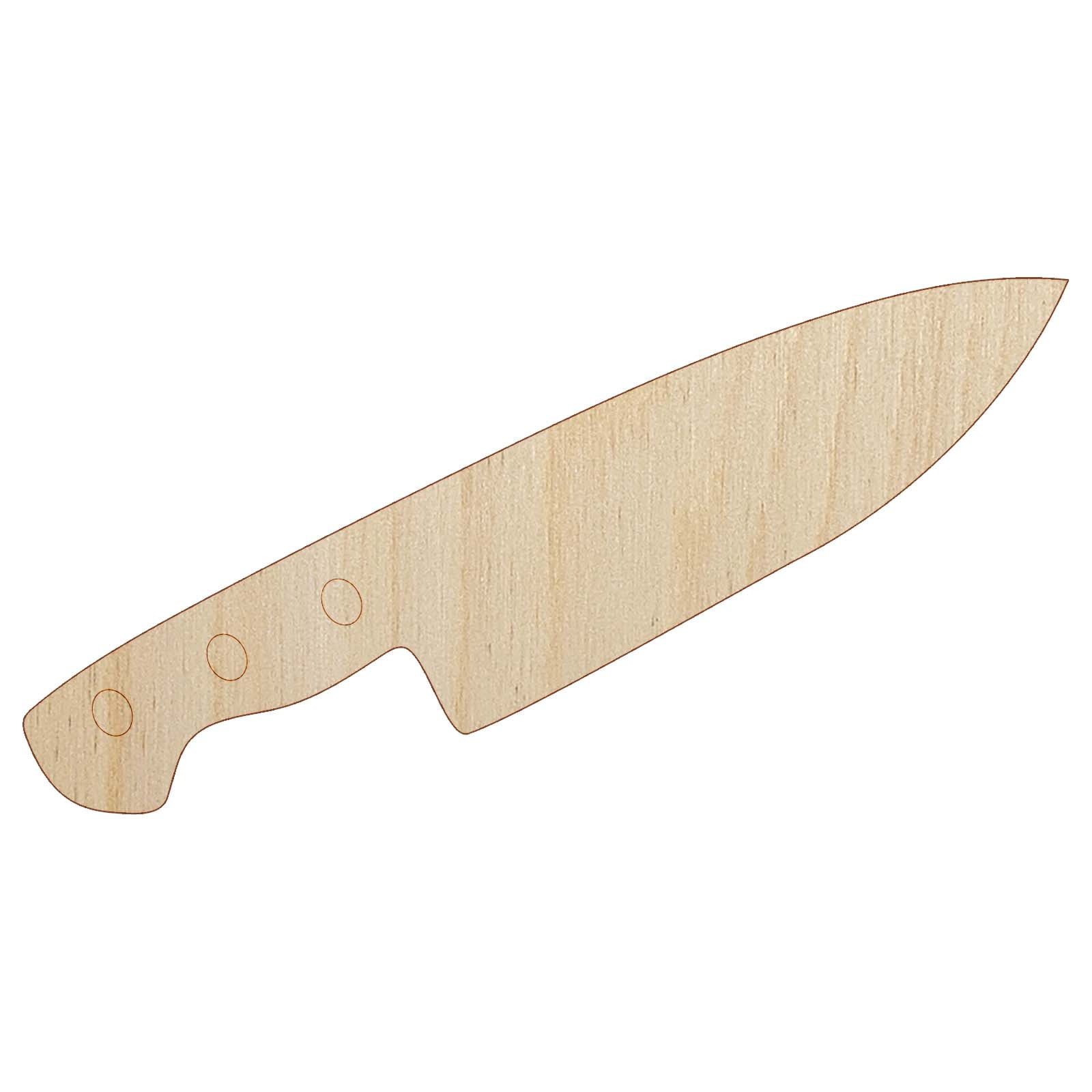 Chef Knife for Cooking Wood Shape Unfinished Piece Cutout Craft DIY ...