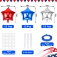 Blue, red, white star foil balloon decoration, 30 18-inch 4th of July ...