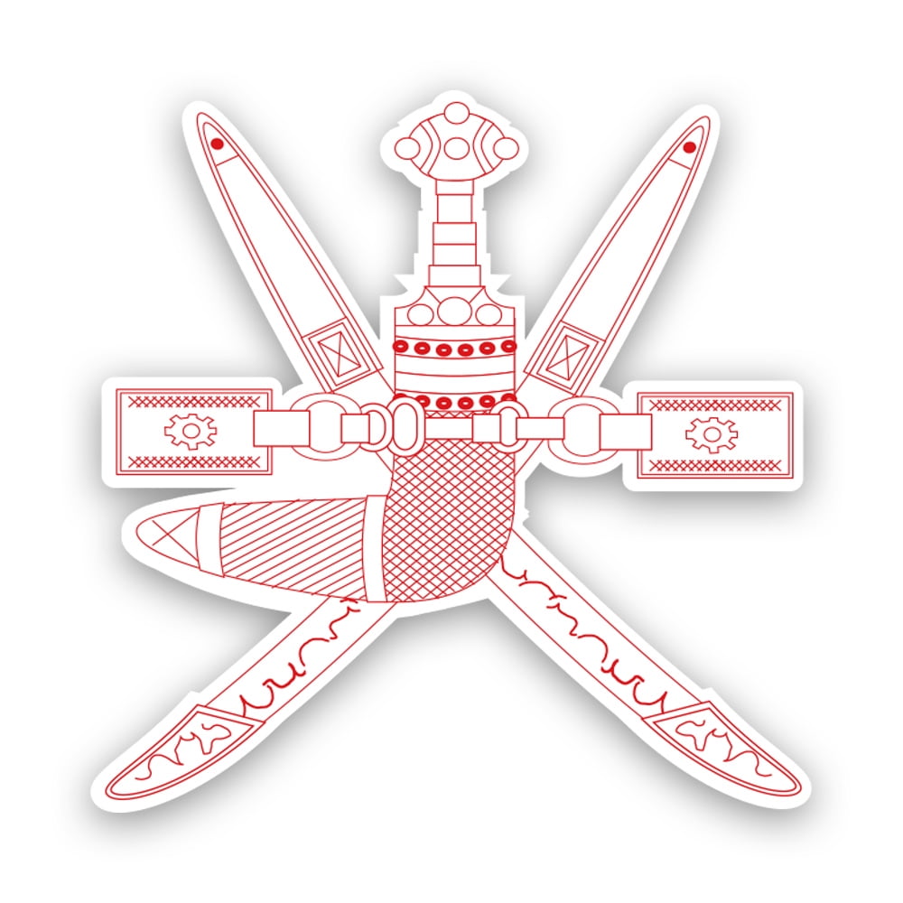 Omani National Emblem Sticker Decal - Self Adhesive Vinyl ...