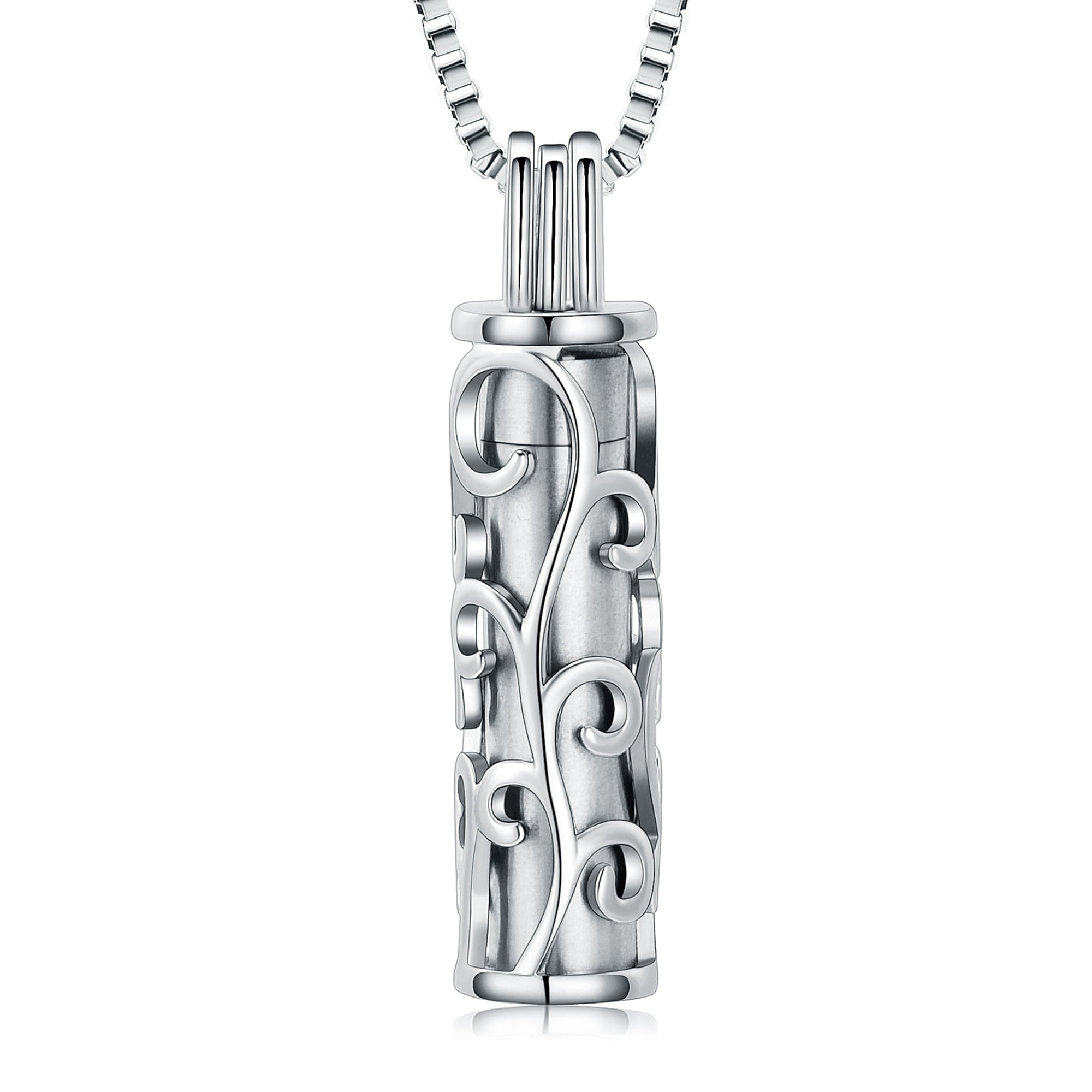Cylinder Urn Necklace for Ashes for Women Men Tree of Life Cremation ...