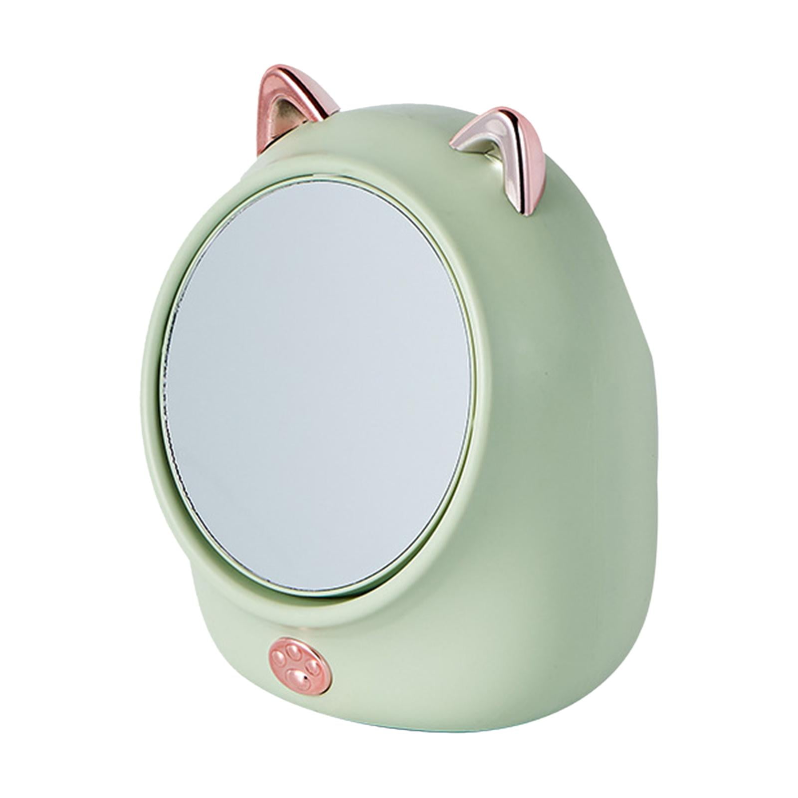 360 Degree Swivel Vanity Mirror Storage Box Makeup Storage Box Jewelry ...