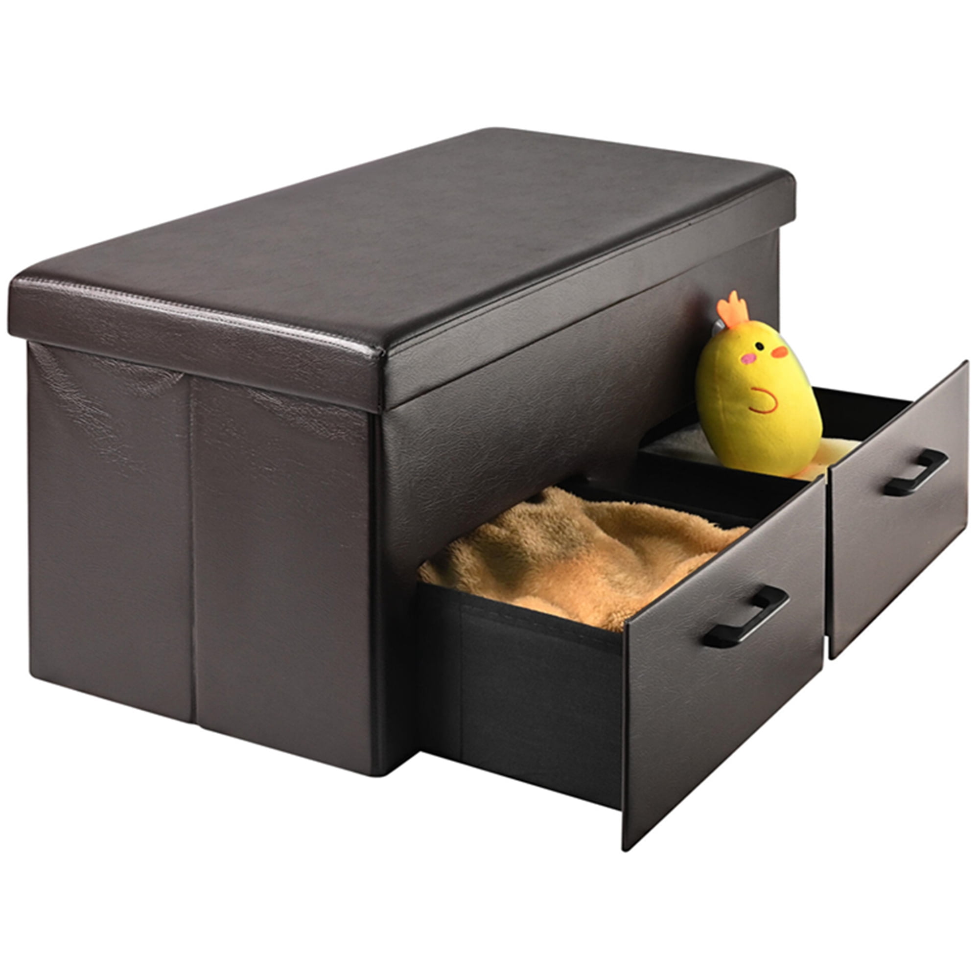 Click here for Sortwise 31 Inches Folding Storage Ottoman With 2... prices