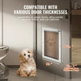 8.27 x 11.93 Inch White Small Pet Door Aluminum Frame with Lock ...