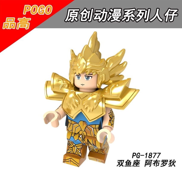 Lego Gold Saint Shiryu Seiya Hyoga Ikki Shaka Dohko Mu Figuras Minifiguras Bloques De ...