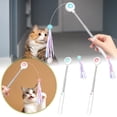 Cat Teaser Stick Fairy Feather Toy Interactive Play Self Entertainment ...