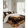 4 Piece Duvet Cover Set Twin, Thanksgiving Fall Star Maple Leaf Soft ...