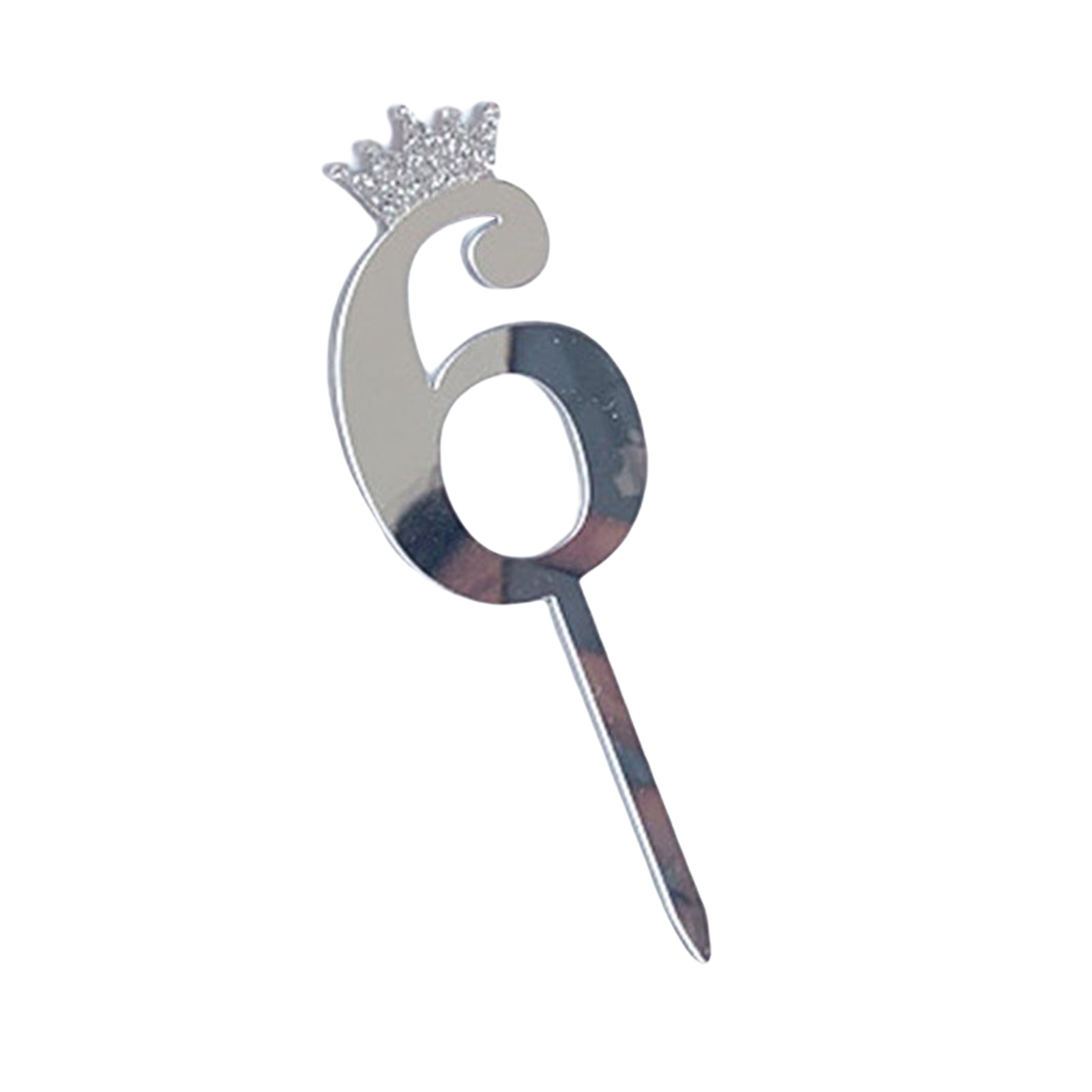 Cake Numeral Topper Crown Style Dazzling Acrylic Number Cake Topper ...