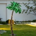7 Feet Palm Tree 152LED Lights Artificial Fake Decoration for Tiki Bar ...