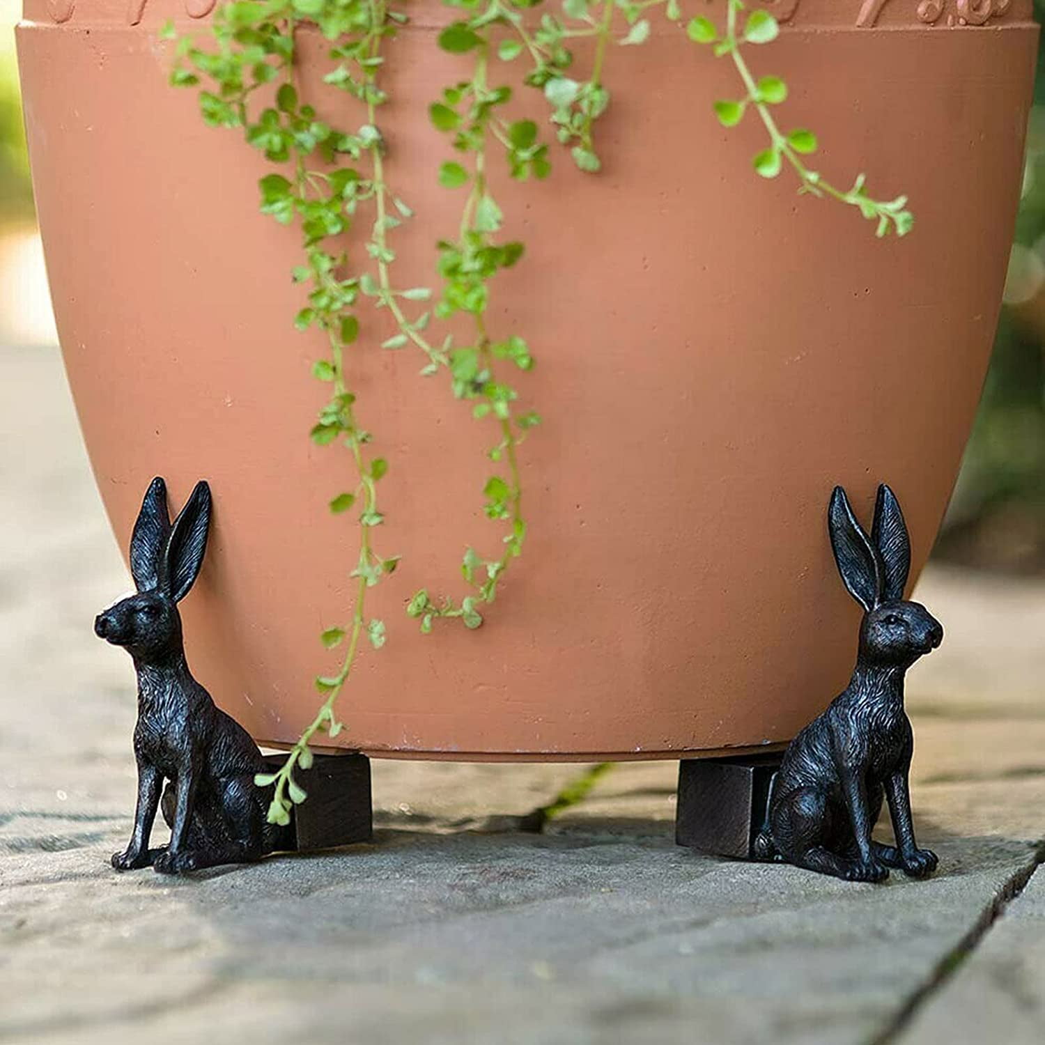 Potted Plant Stand, Set Of 3 Animal Flower Pot Holders, Resin Support ...