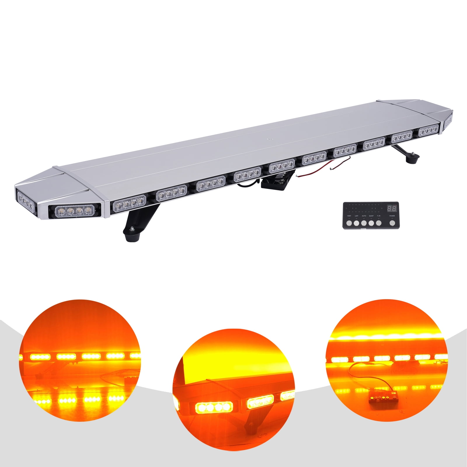 Miumaeov 47" 104 LED Strobe Light Bar, mergency Warning Security Strobe ...