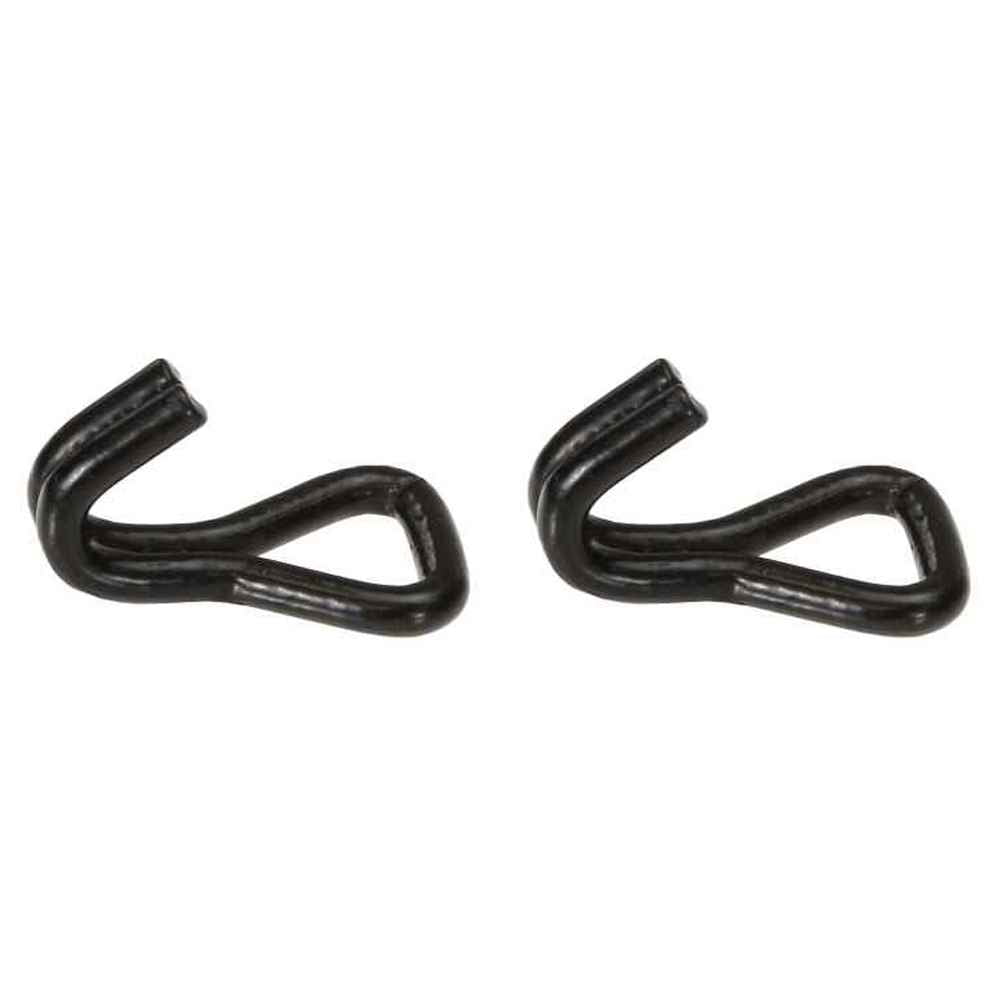 1" Heavy Duty Wire Hook w/ Black Vinyl Coating - 2 Pack - Walmart.com ...
