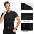 Men's Compression Shirts 3 Pack, Short Sleeve Athletic Compression Tops ...