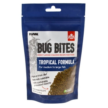 Fluval Bug Bites M-L Goldfish Pellets 3.53oz - Walmart.com