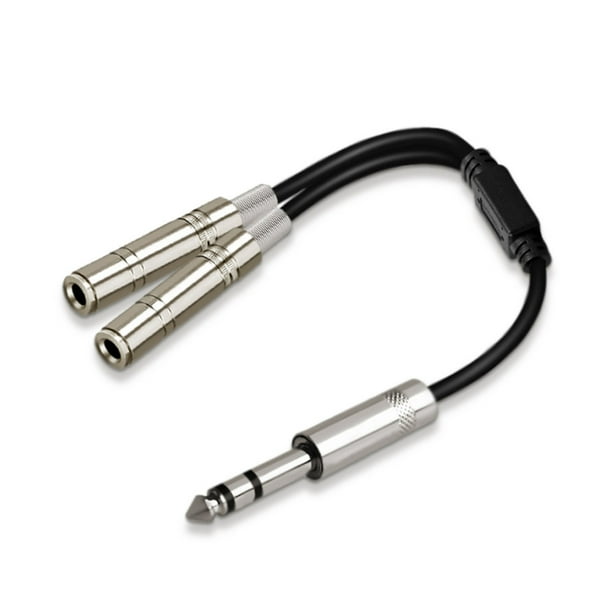 OUTOP Stereo 1/4" Male To Dual Stereo 14" Female Audio Y-Splitter ...