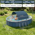 Liyufly Foldable Above Ground Swimming Pool, Metal Steel Frame Kiddie ...