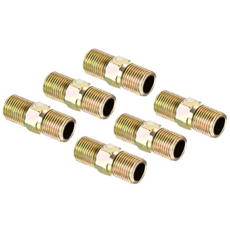 Uxcell 1/8PT Male Thread Hex Extension Connector Adapter Pipe Fitting, Gold 6Pack | Walmart Canada