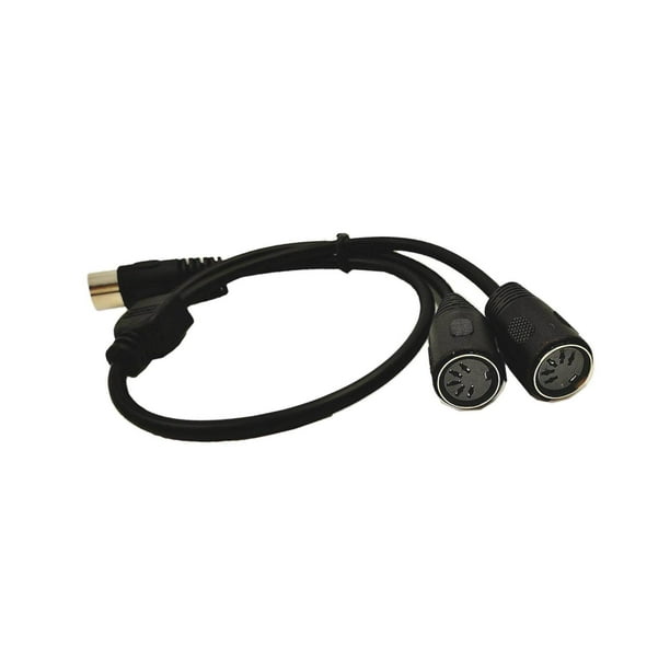 MIDI 5 Pin Male to 2 Din-5 Female Converter Cable for MIDI Keyboard ...