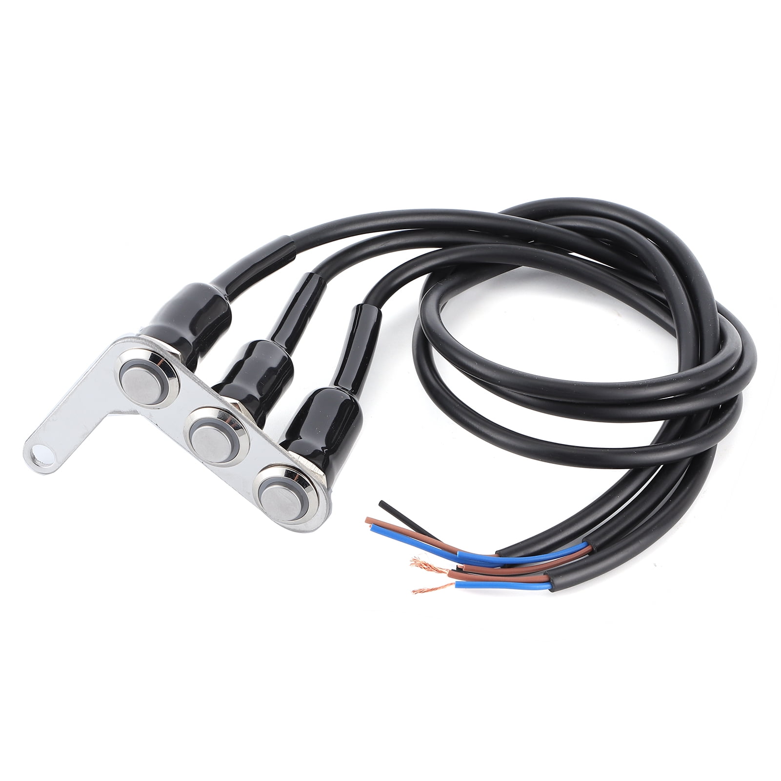Motorcycle Handlebar Switch Adjustable Mount Waterproof 3 Buttons for ...