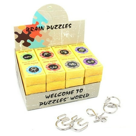 Amyove 32pcs Brain Teaser Puzzles Puzzle Unlock Mind Teasing ...