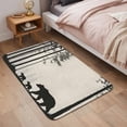 Abstract Front Door Mat Indoor Entrance, Forest Walking Bear Silhouette ...