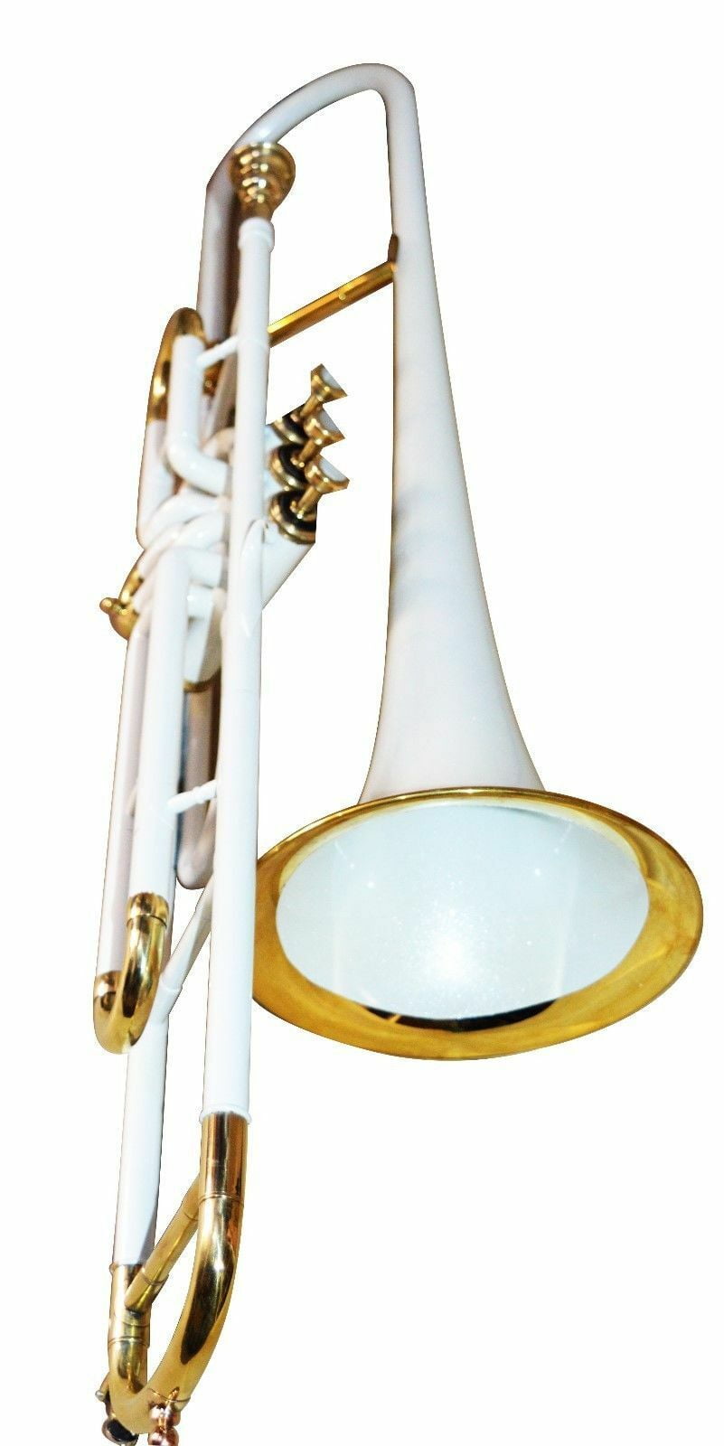 Valve Trombone Bb White brass MADE WITH HARD/CASE MOUTHPIECE GREAT SALE ...