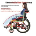 Sports Wheelchair for Adults, Transport Wheelchair Lightweight Foldable ...