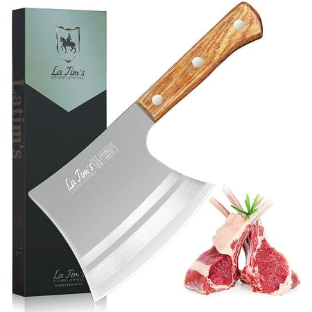 Meat Cleaver Knife, 2 lb Heavy Duty Cleaver with Hand Forged High ...