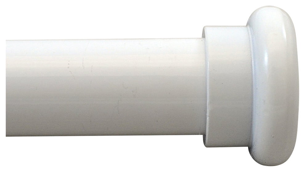 Urbanest Forged Iron Button Curtain Rod, Brushed Steel, 48"-84 ...