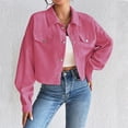 Aellinatey Women's Corduroy Autumn and Winter Button Long Sleeve Jacket ...
