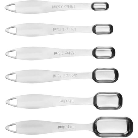 6-piece Set Of Exquisite Stainless Steel Measuring Spoons Cooking ...