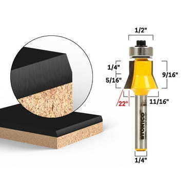 Yonico Bevel and Bead Wainscoting Router Bit - 1/2" Shank - 13111 ...