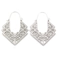 3Pair 201 Stainless Steel Earrings Hollow Rhombus Hoop Earrings with ...