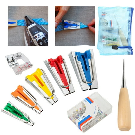Binder Foot Set, + Glass Bead Pin Fabric Bias Tool Set Binding Tool Set ...