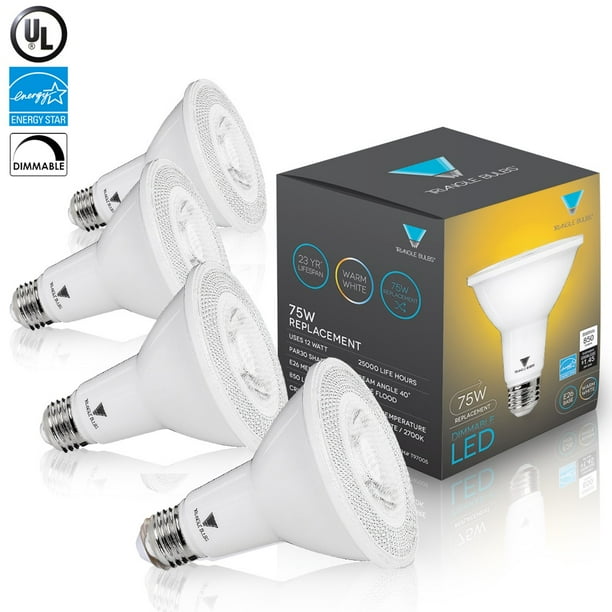 Triangle Bulbs LED Bulbs (Pack Of 4) 12-Watt (75-Watt) PAR30 LED Flood ...