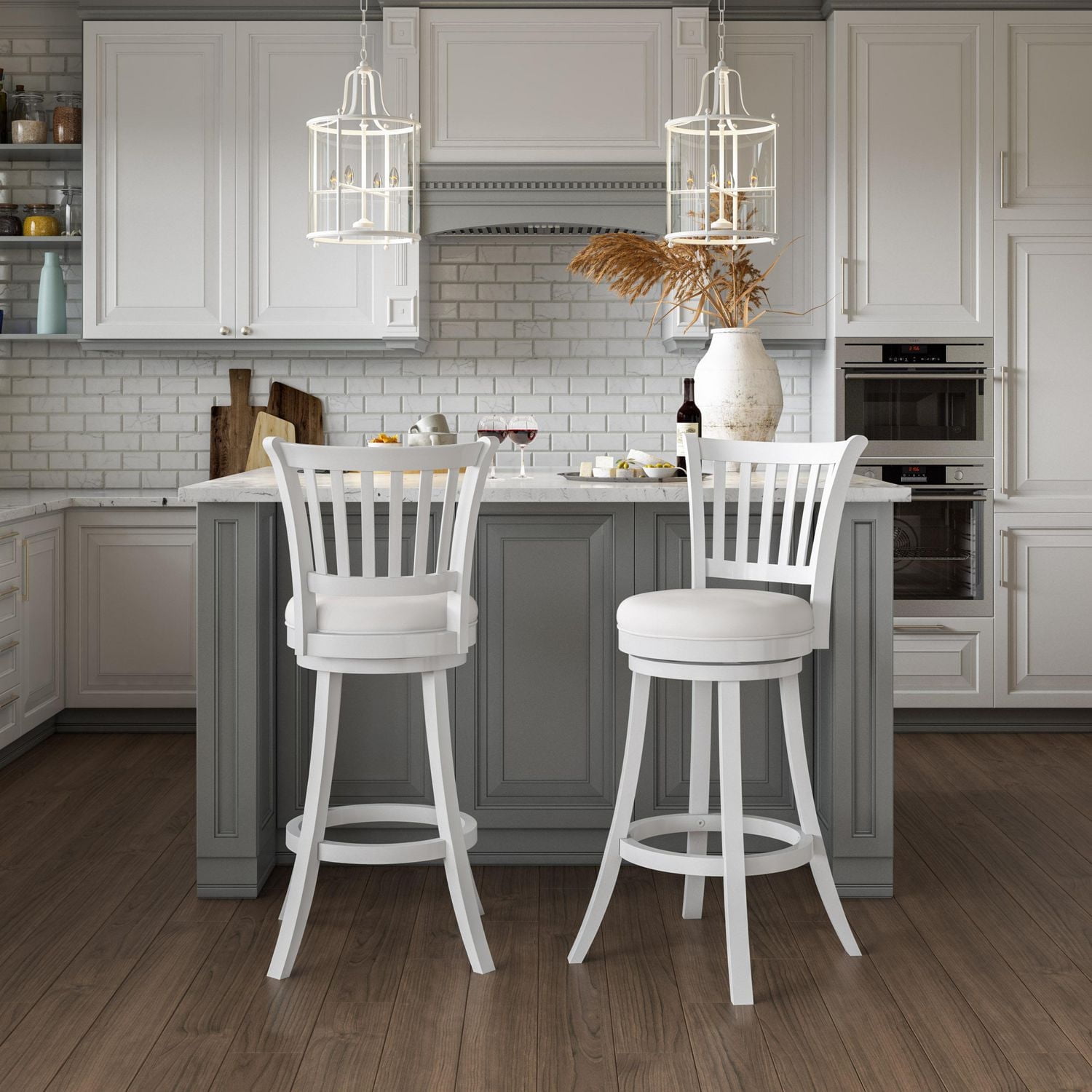 Click here for Corliving Winston White Swivel Indoor Bar Stools S... prices