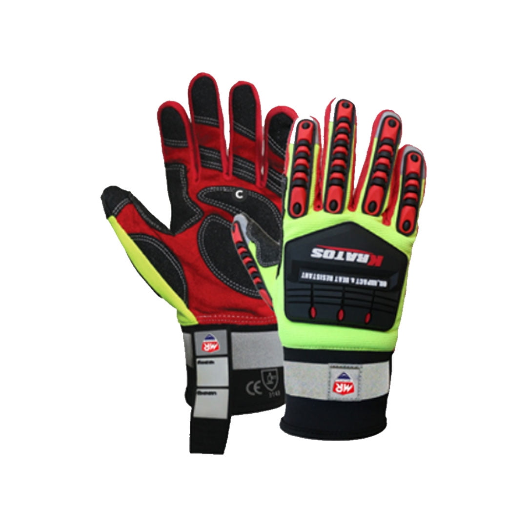 Guante Anti-Impacto y Anti-Vibración Reforzado PVC MR Seguridad Par ...