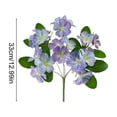 Artificial Hydrangea Bouquet Realistic Faux Mini Flowers for Wedding ...