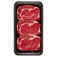 Ribeye Steak, Choice Angus Beef, 3 Per Tray, Family Pack, 2.26 - 3.50 ...