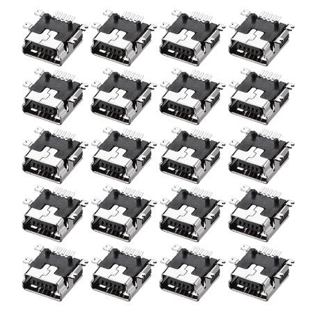 Mini USB PCB Connector Type-B 5P Female Jack SMT SMD Short Body 20Pcs ...