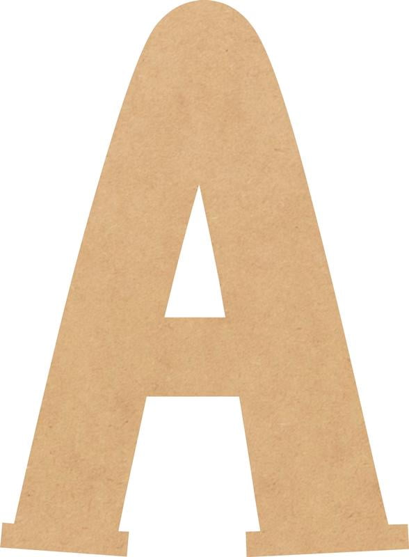 Unfinished MDF 8'' Tall Lemon Spark Letters DIY A, Paintable Craft ...