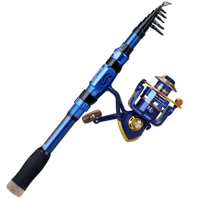 Sougayilang Surf Fishing Rod and Reel Combo Telescopic Fishing Pole and ...