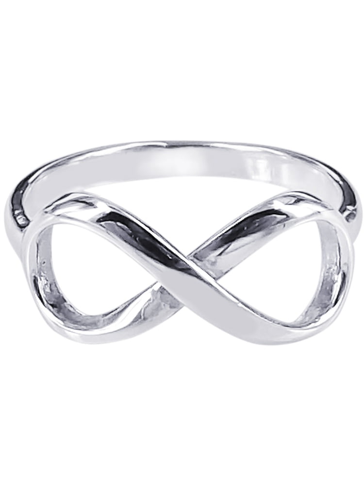 AeraVida - Endless Love Infinity Symbol .925 Sterling Silver Ring-10 ...