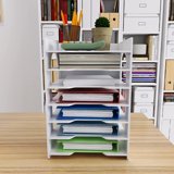 Natwind 7-Tier Office Supplies Rack, Desktop File Sorter & A4 Paper ...
