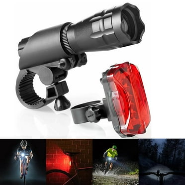 GEVSYUE Bike Light Set, USB Rechargeable Headlight & Taillight, IP65 ...