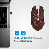 Uciefy Wireless LED Gaming Mouse 2.4G Optical Rechargeable Silent Mice ...