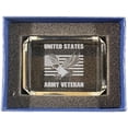Crystal Paperweight, United States Army Veteran Engraved 4 inch Optical ...