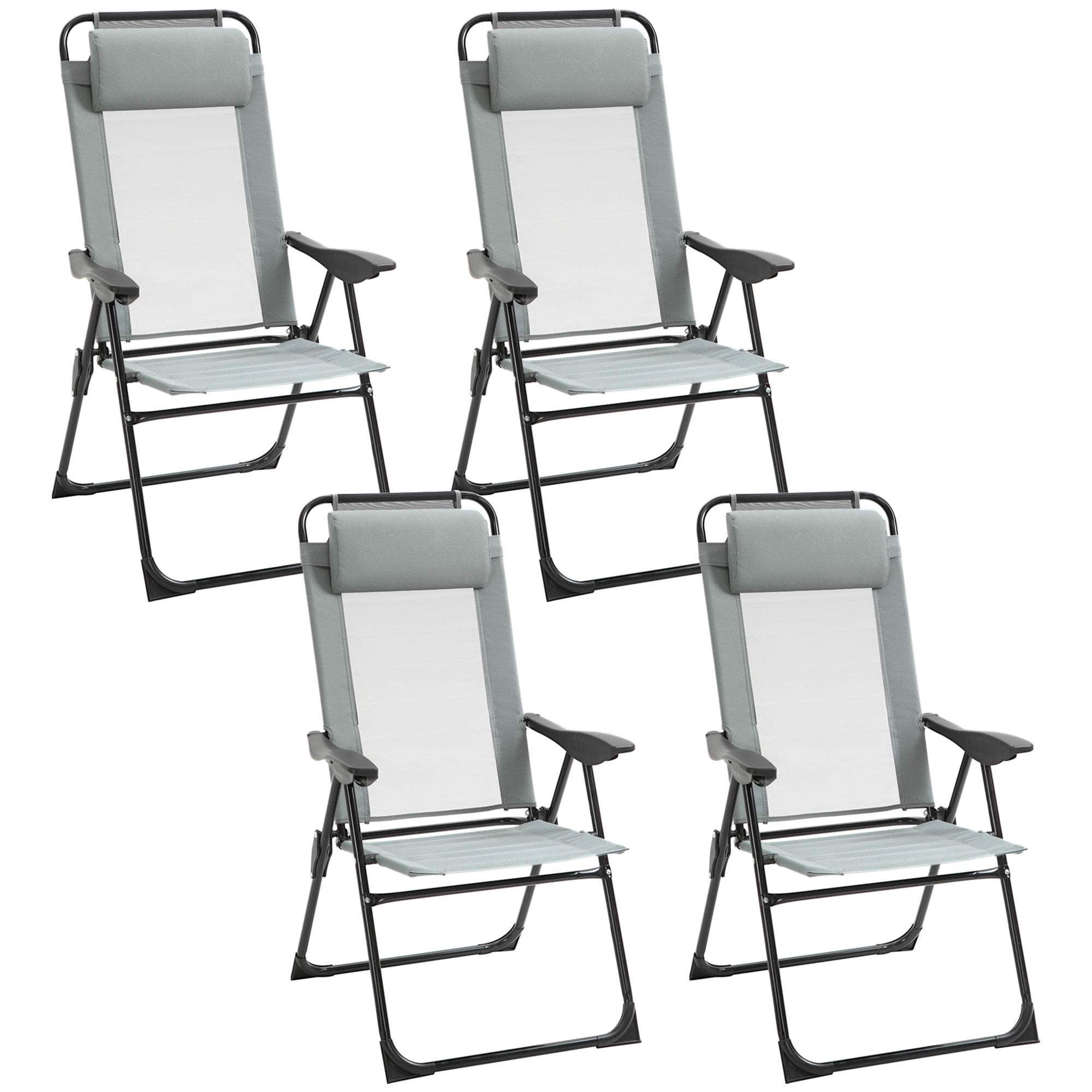 Click here for Outsunny Set Of 4 Camping Chairs  Outdoor Folding... prices