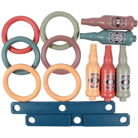 HTCM Kids Ring Toss Game Toy Wooden Cute Bottle Throwing Ring Toy ...